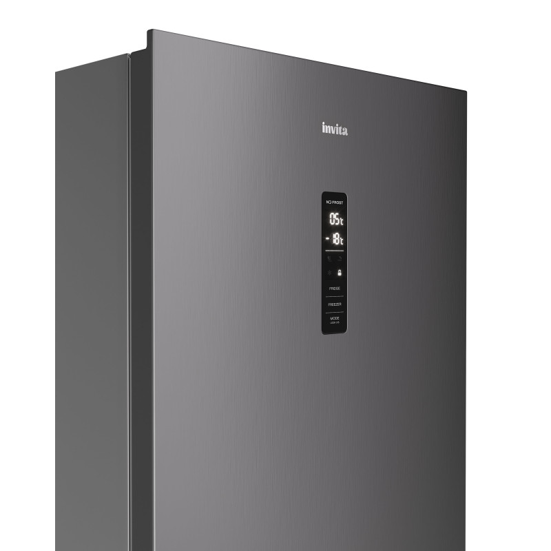 Refrigerador Bottom Freezer 360 L Titânio Invita 220V